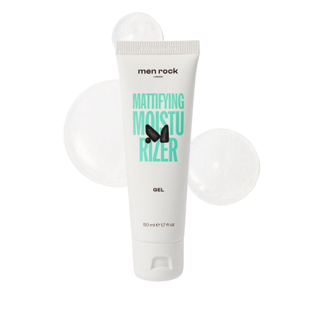 Men Rock Mattifying Moisturizer Gel – Oil-Control Face Gel with ...